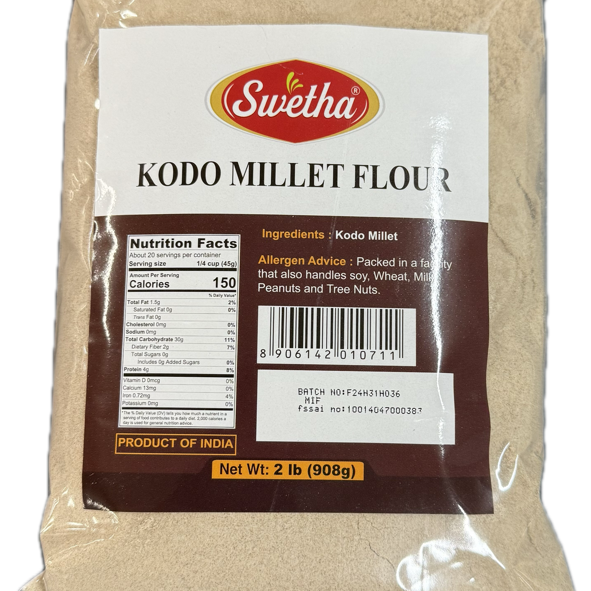 Swetha Kodo Millet Flour 2lb – Maurya Grocery
