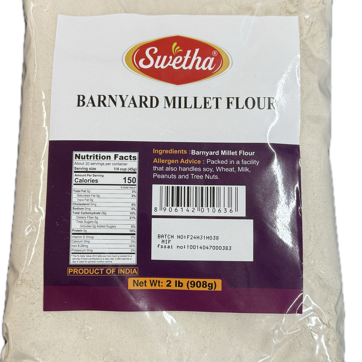 Swetha Barnyard Millet Flour 2lb – Maurya Grocery