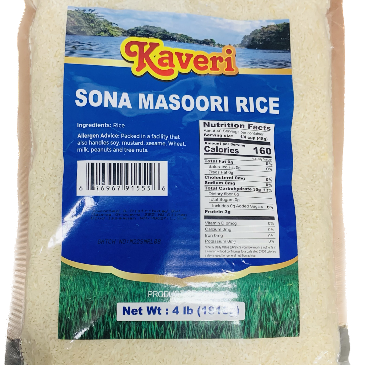 Kaveri Sona Masoori Rice 4lb – Maurya Grocery